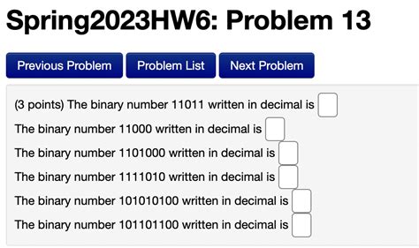 solved 3 points the binary number 11011 written in decimal