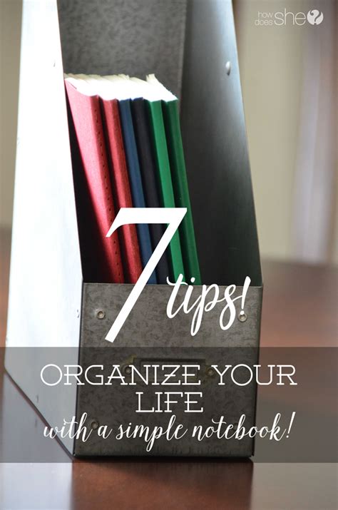 Organize Your Life With A Simple Notebook Simple Tips