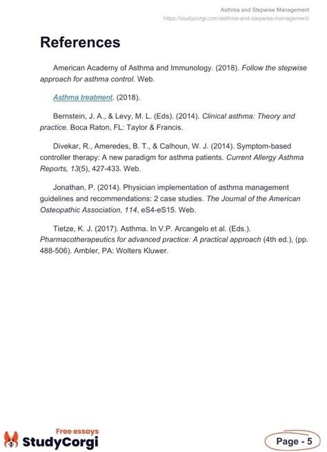 Asthma And Stepwise Management Free Essay Example
