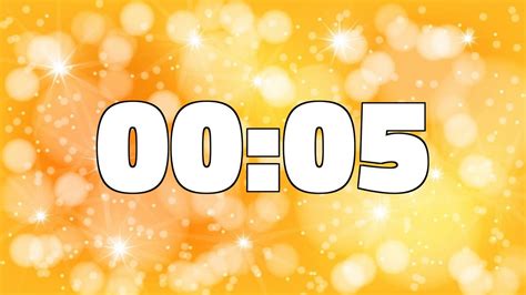 5 Seconds Timer Countdown [yellow Shiny] Youtube