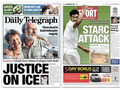 Our Daily And Sunday Telegraph Front Pages Daily Telegraph