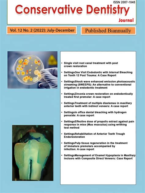 Vol 12 No 2 2022 July December Conservative Dentistry Journal