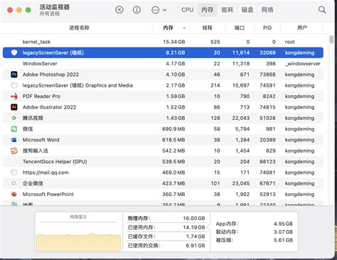 Mac 内存占用问题 墙纸的进程占用了 20 Apple 社区