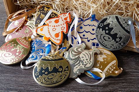 ᐉ Новорічна іграшка Ялинка з натуральної шкіри Toy Tree Black Gold • Краща ціна в Києві