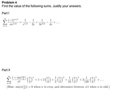 Sums Of Infinite Series Help With Either Question Would Be Appreciated R Askmath