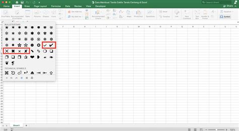 Cara Membuat Tanda Ceklistanda Centang Di Excel Compute Expert
