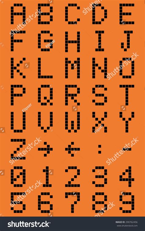 Pixel Font Numbers Raster Version Stock Illustration 290762456 Shutterstock