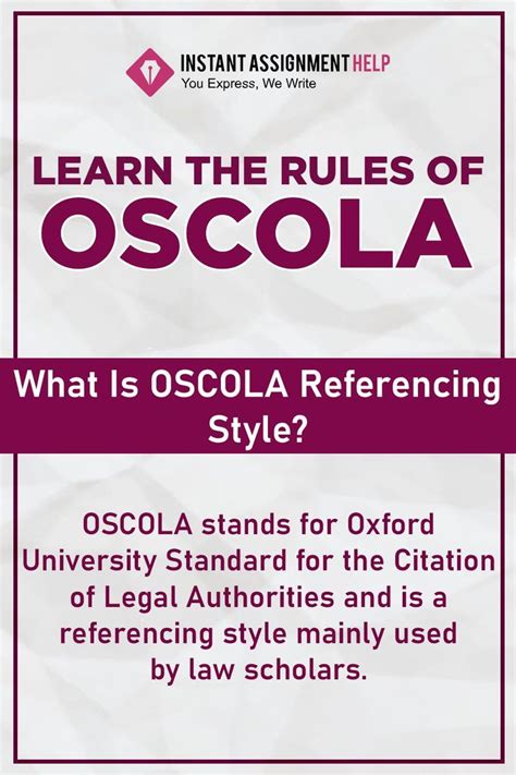 Master Oscola Referencing For Impactful Assignments