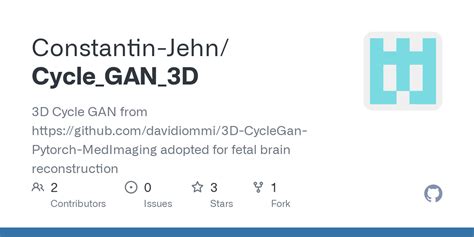 Github Constantin Jehncyclegan3d 3d Cycle Gan From Davidiommi3d