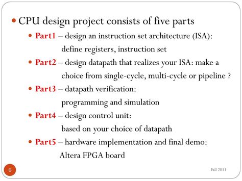 ppt computer architecture and design elec 5200 6200 class project