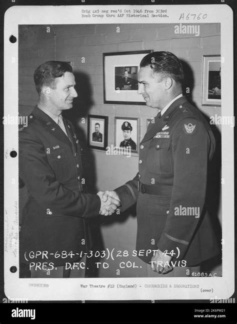 Presentation Of Distinguished Flying Cross To Colonel Travis 303rd Bomb Group Thru Aaf