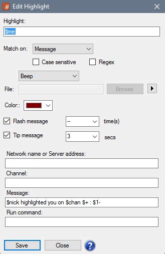 Addedit Highlight Dialog Adiirc Adiirc Supportbugsfeature Requests