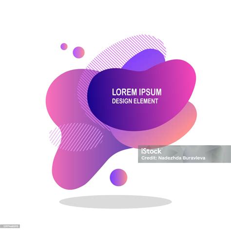 흰색 배경에 격리된 추상 액체 모양입니다 유체 형태 파도 선이 있는 그라데이션 배너 모던 로고 벡터 설계 3차원 형태에 대한 스톡 벡터 아트 및 기타 이미지 Istock