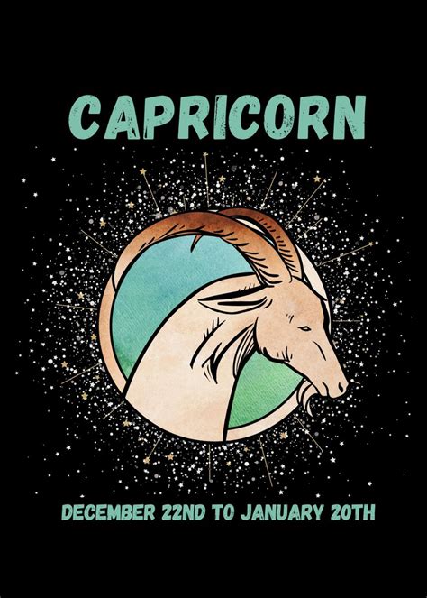 Capricorn Poster Picture Metal Print Paint By Lukes Pixel Studio