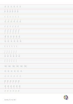 Handwriting QLD Pre Cursive Basics By Learning Journey Qld TpT