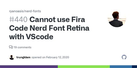 Cannot Use Fira Code Nerd Font Retina With Vscode · Issue 440