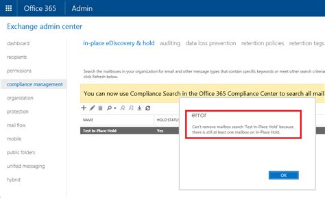 Fix For Error Cant Remove Mailbox Search The Expta Blog