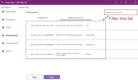 CoE Starter Kit BUG Improve DLP Editor V2 Exclude Certain Environments Experience Issue