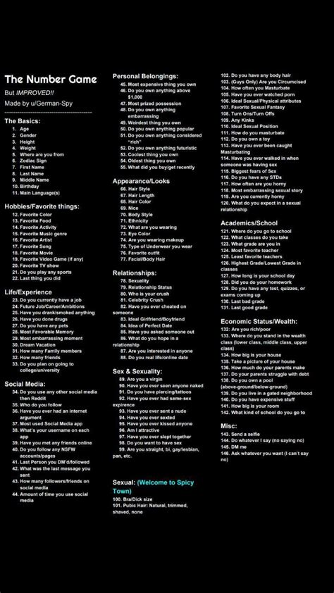 Pick A Number Questions