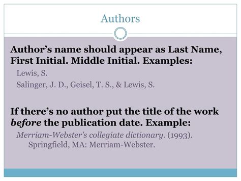 PPT APA Citation Style PowerPoint Presentation Free Download ID