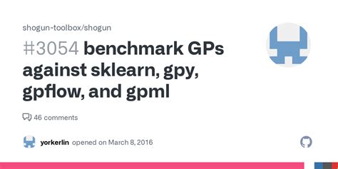 Benchmark Gps Against Sklearn Gpy Gpflow And Gpml · Issue 3054 · Shogun Toolboxshogun · Github