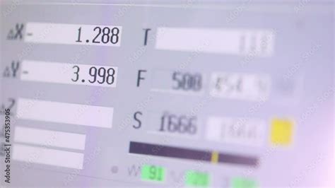 CNC Machine Monitor Control Panel Of Cnc Machine In Factories Modern CNC Machine Stock Video