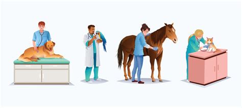 Veterinarians Day Characters Concept Set 5233923 Vector Art At Vecteezy