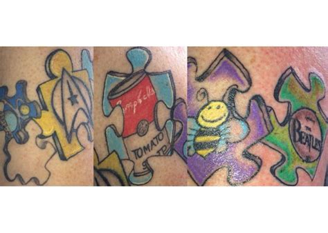 Jigsaw Puzzle Face Tattoos