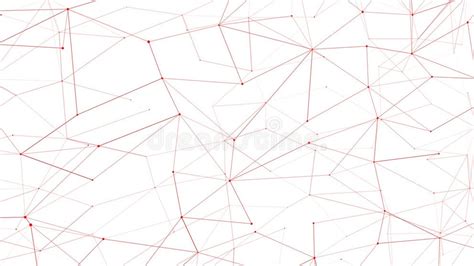 Connected Dots Forming Lines And Dots On White Background Creating Connected Network With