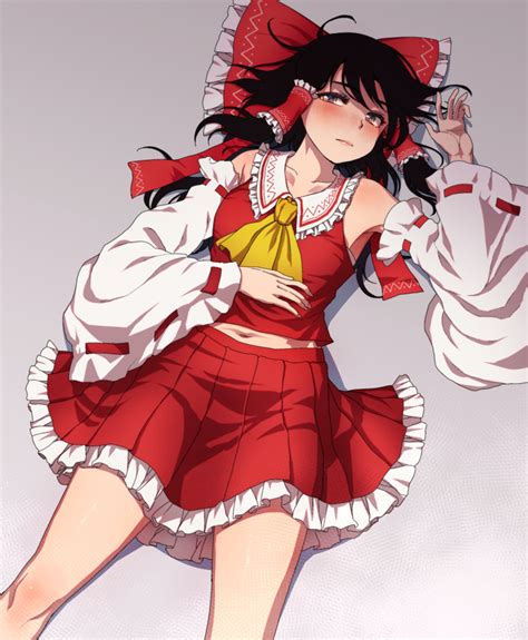 Safebooru 1girl Armpits Black Hair Blush Bow Breasts Chiaki Rakutarou