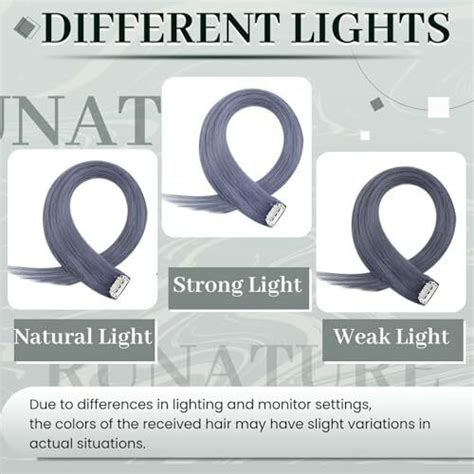 Colored Highlight Party Hair Extensions Clip In Human Hair 14 D Light Blue Ebay