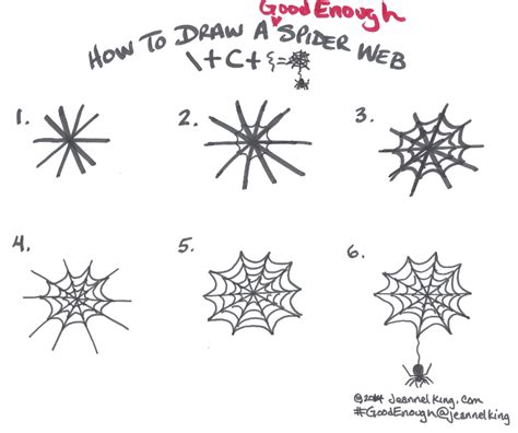 Jeannelking Com How To Draw A Good Enough Spider Web