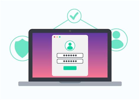 Premium Vector Login And Password Of The User Authorization On Computer Concept Vector