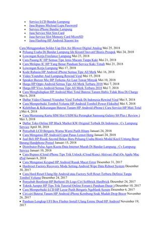 Biaya Ganti Konektor Charger Android PDF