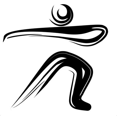 Instant Download Tai Chi Vector Tai Chi Symbol Man Silhouette Human Figure Tai Chi