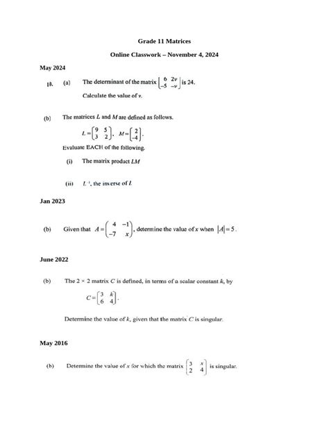 Grade 11 Matrices Online Activity Pdf Grade 11 Matrices Online Activity Pdf
