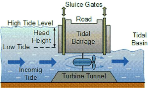 Tidal Energy Power Plant Diagram