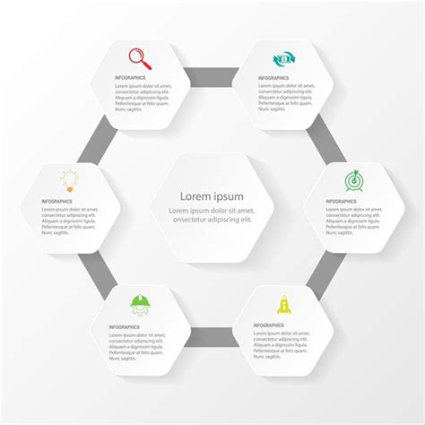 비즈니스 데이터 시각화 프로세스 차트 단계 옵션이 있는 그래프 다이어그램의 추상 요소 프리미엄 벡터