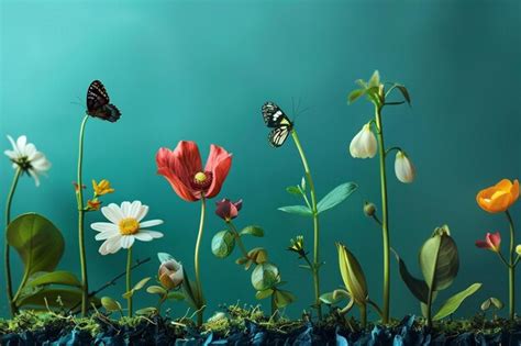 Illustrating The Life Cycle Of A Flowering Pnt Ar Generative Ai