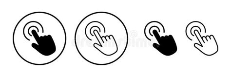 Click Icon Cursor Icon Vector Pointer Sign Stock Vector