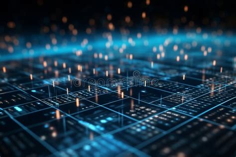 Binary Code Waves Depict Data Flow Digital Security In Internet Technology Stock Illustration