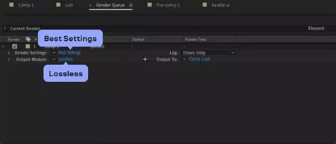 Cómo exportar un video desde After Effects Renderizar en Adobe AE