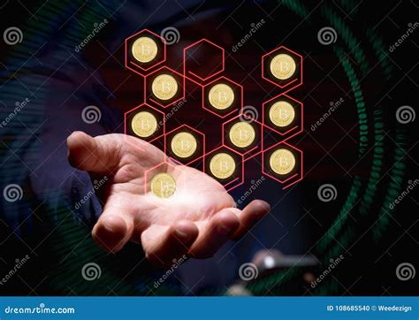 Hooded Cyber Crime Hacker Using Mobile Phone Hacking Blockchain Stock