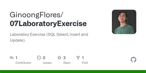 Github Ginoongflores07laboratoryexercise Laboratory Exercise Sql Select Insert And Update