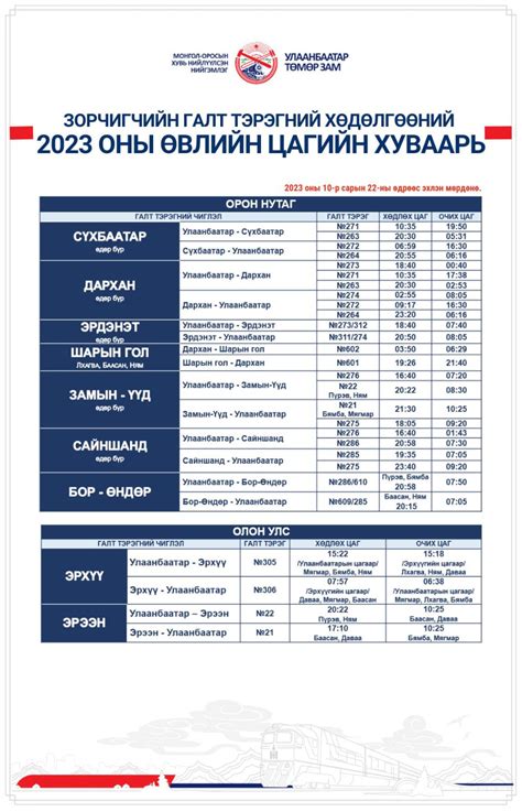 Зорчигчийн галт тэрэгний хөдөлгөөн энэ сарын 22 ноос өвлийн цагийн хуваарьт шилжинэ