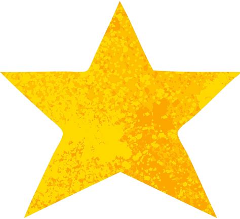Retro Illustration Style Cartoon Gold Star 11751038 Vector Art At Vecteezy
