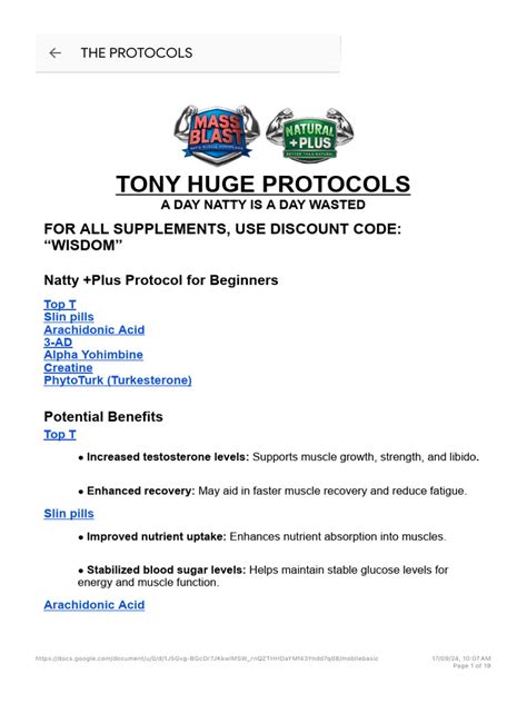 The Protocols Tony Huge Pdf