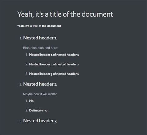 Table Of Contents Does Not Contain Heading Inside Lists · Issue 5547 · Typoratypora Issues