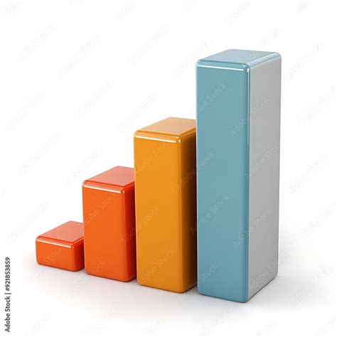 3d Bar Graphs White Background The Charts That Display Statistics And