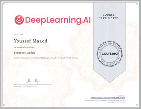 Youssef Husseiny On Linkedin Deeplearning Ai Sequencemodels Nlp Machinelearning Coursera
